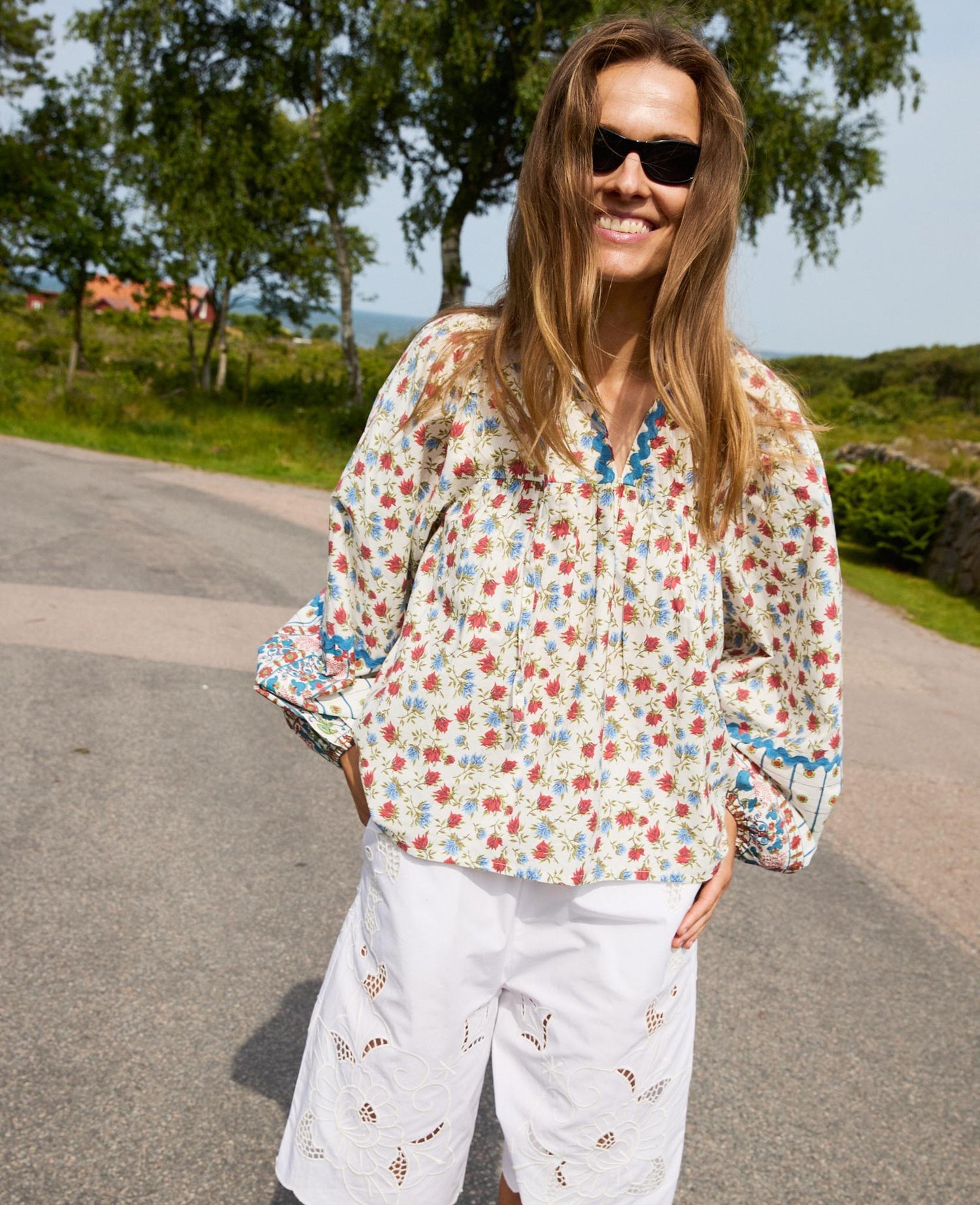 Blouse Coral Top Rooster – RUE MADAME | BOUTIQUE PARISIENNE